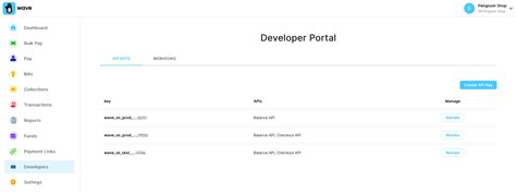 Wave Balance API