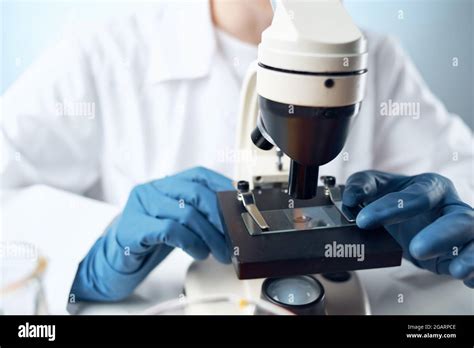 Woman Scientist Laboratory Microscope Research Stock Photo Alamy
