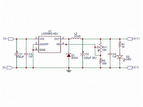 Lm2596 Dc Buck Converter Schematic Diagram