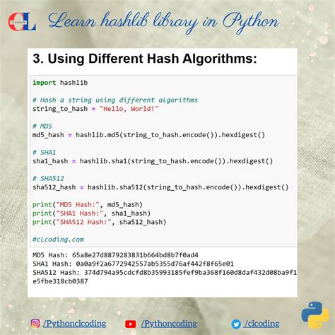 Learn Hashlib Library In Python Rpythonclcod