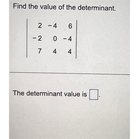 Solved Find The Value Of The