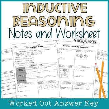 Inductive Reasoning Notes And Worksheet By Algebra Einstein TPT
