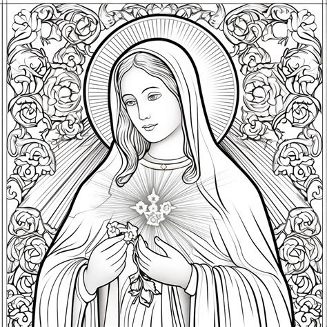 Coloring Pages Virgin Mary