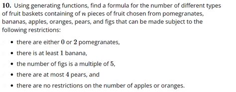 Solved 10 Using Generating Functions Find A Formula For