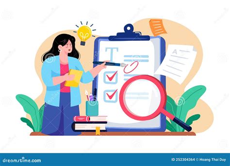 Editor Proofreader Illustration Concept On White Background Stock Editor Proofreader Illustration Concept On White Background Stock