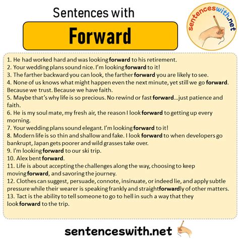 Sentences with Forward, Sentences about Forward in English ...