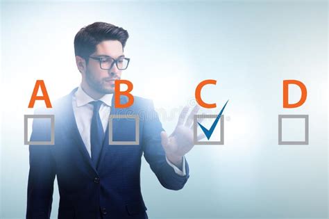 Multiple Choice Test Question Concept With Business People Stock Image Image Of Evaluation