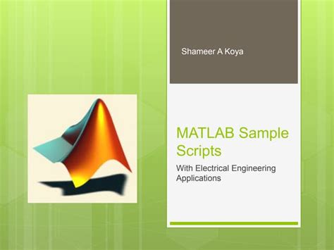 Matlab Scripts Examples Pptx Programming Languages Computing