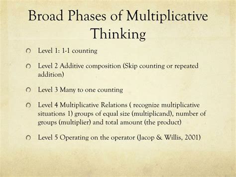 Ppt Indicators Of Multiplicative Reasoning Thinking Powerpoint Presentation Id 1540206