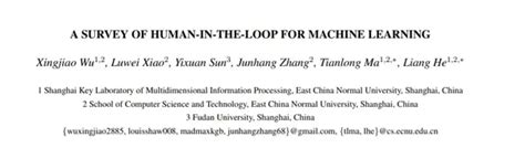 华东师大最新《人在环路human In The Loop机器学习》综述论文，224篇文献30页pdf 知乎
