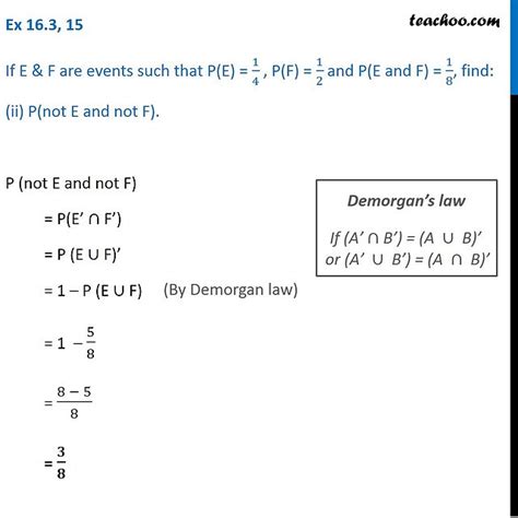 Ex If P E P F P E And F