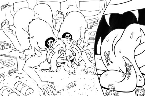 Rule 34 Ass Barefoot Cacodemon Doom Doom Fangs Giant Giantess