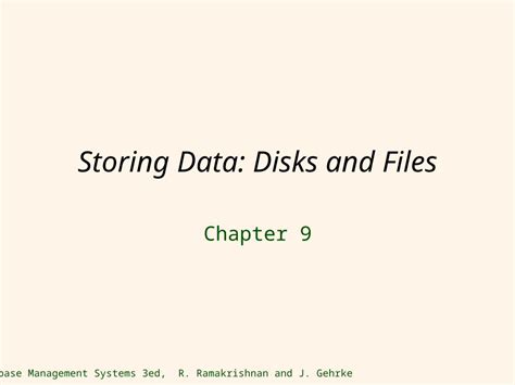 pptx database management systems 3ed r ramakrishnan and j gehrke1