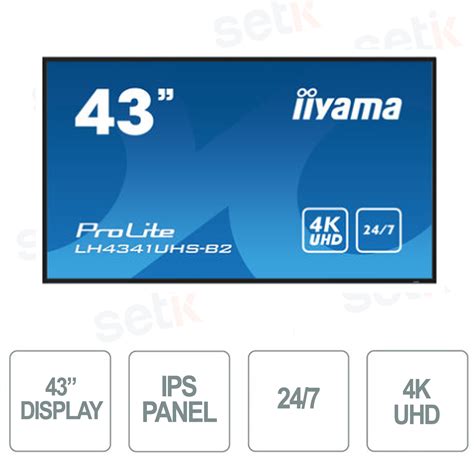 LH4341UHS-B2 - Monitor 4K 43 pulgadas UHD IPS LAN 24/7 - Setik.biz