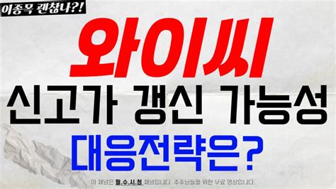 와이씨 반도체 부진에도 와이씨는 걱정없다 신고가 갱신 가능할까요 와이씨 대응전략 Youtube