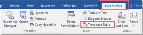 Quickly Transpose Data In Rows And Columns Of A Table In Word
