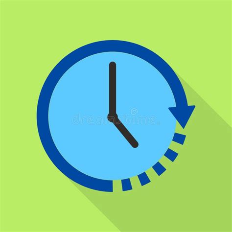 Arrow Clock Icon Flat Style Stock Illustration Illustration Of Arrow Sign 125839298