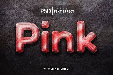 Pink Text Effect Editable Graphic By Aglonemadesign Creative Fabrica