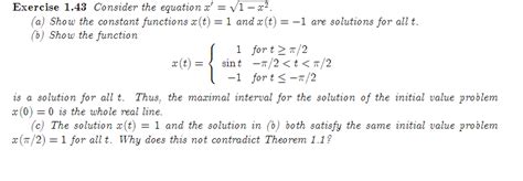 Solved Theorem 1 1 Fundamental Existence And Uniqueness