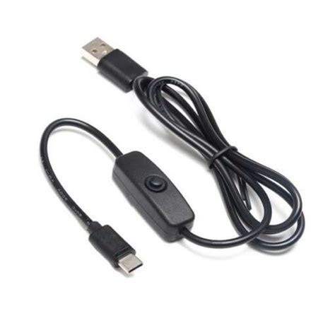 Raspberry Pi Power Cable USB Type C To USB With On Off Switch Makers Electronics