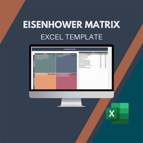 Eisenhower Matrix Excel Template Eisenhower Decision Matrix Urgent Important Matrix