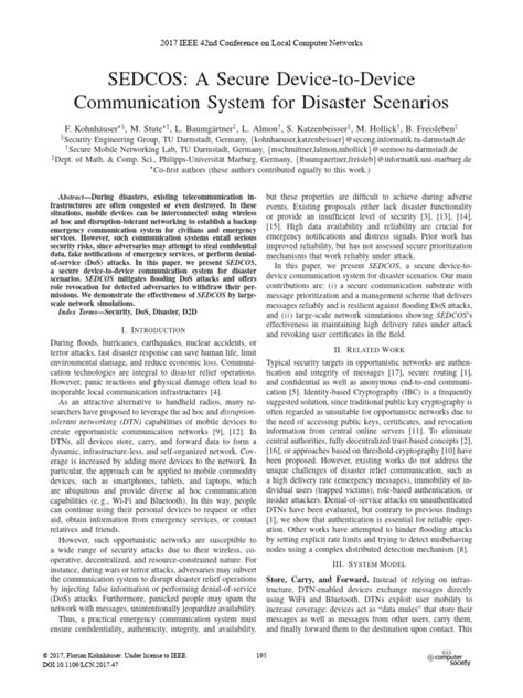 secure device to device communication system for disaster pdf