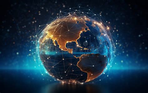 Seamless Connectivity Global Business And Iot Integration Stock