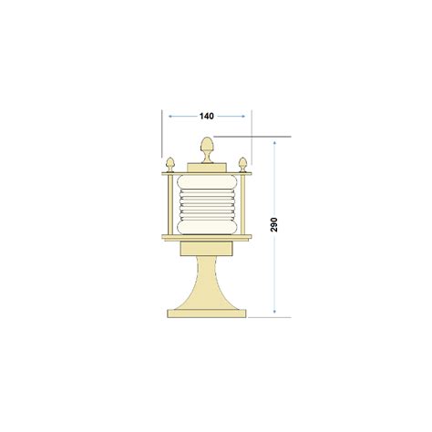 Elipta Portland Post Light Solid Brass 29cm