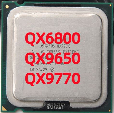 Core 2 Extreme QX6800 QX9650 QX9770 CPU Processor Quad Core Socket LGA775 Desktop CPU Processor