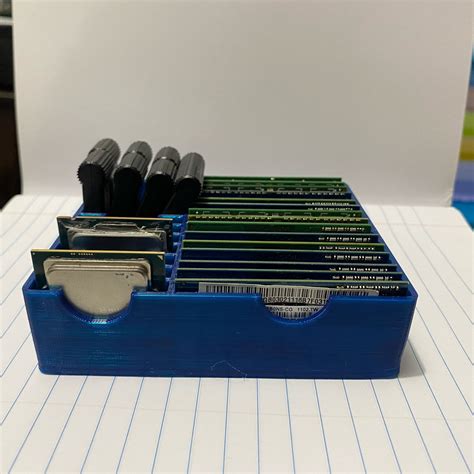 3D Print CPU And RAM Toolbox Organizer Intel AMD And Shielded RAM