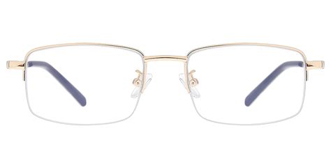 Kaju Black Rectangle Simple Metal Eyeglasses