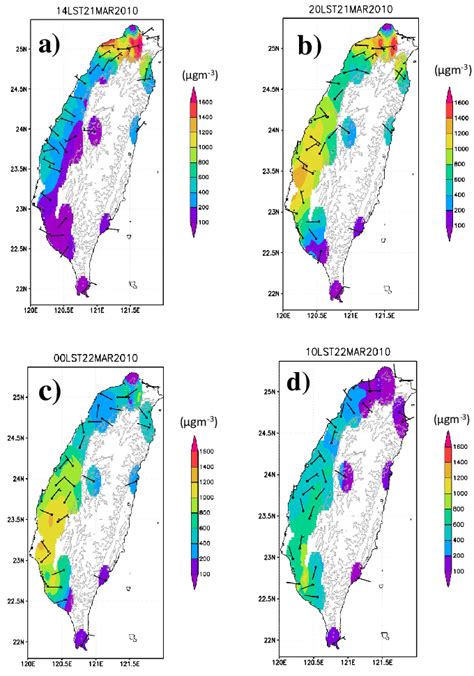 Spatial Distribution Of Pm 10 µg M −3 Concentration And Wind