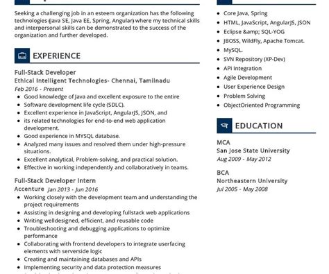 Full Stack Developer Cv Sample In 2025 Resumekraft