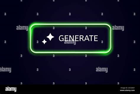 Neon Glow Generate Buttons Set For Modern UI Design Web Applications And Game Interfaces