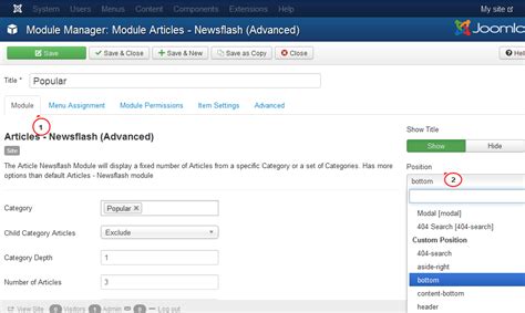 Joomla 3x How To Manage Modules Positions And Assign Them To Certain Pages Template Monster Help