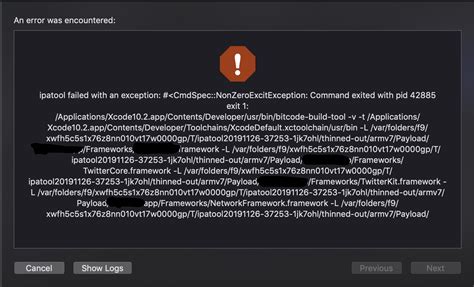 Ios Ipatool Failed With An Exception Command Exited With Pid