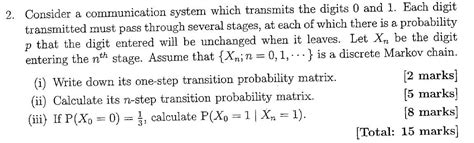 Solved 2 Consider A Communication System Which Transmits