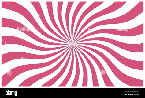 Strawberry Ice Cream Swirl Pattern Pink Milk Twist Candy Background Vector Spiral Wavy Lines