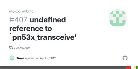 undefined reference to `pn53x transceive · issue 407 · nfc tools libnfc · github
