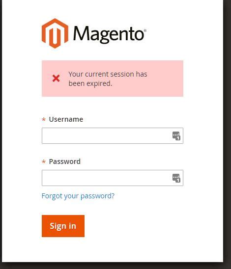 Php Your Current Session Has Been Expired Magento2 Stack Overflow