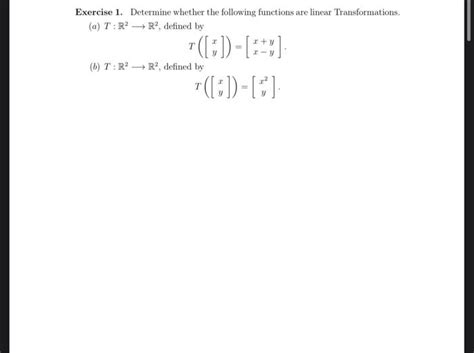 Solved Exercise Determine Whether The Following Functions Chegg