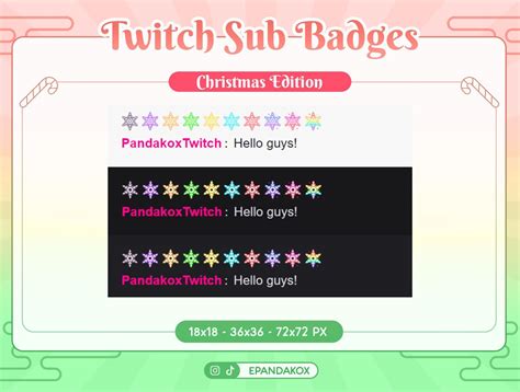 Christmas Snowflake Badges Twitch Christmas Badges Snow Badges