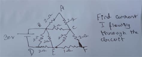 Find The Current Flowing Through The Circuit University 1st Year