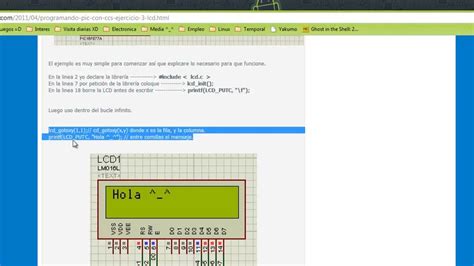 Practica De Lcd Con Pic C Y Isis Proteus Youtube