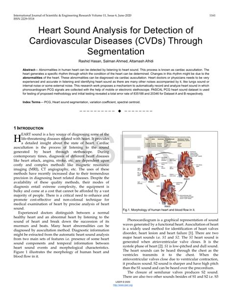 Pdf Heart Sound Analysis For Detection Of Cardiovascular Diseases Cvds Through Segmentation