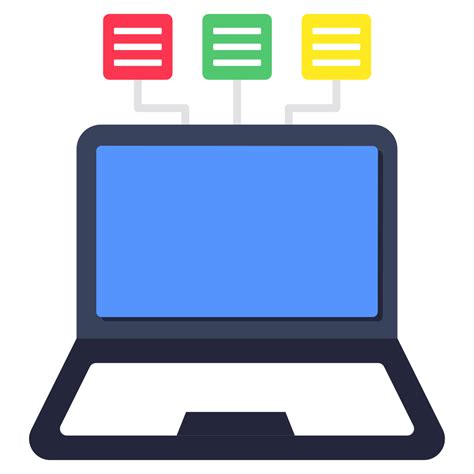 Laptop Network Connection Nodes Flowchart Computer Icon Download