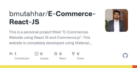 GitHub Bmutahhar E Commerce React JS This Is A Personal Project Titled E Commerces Website