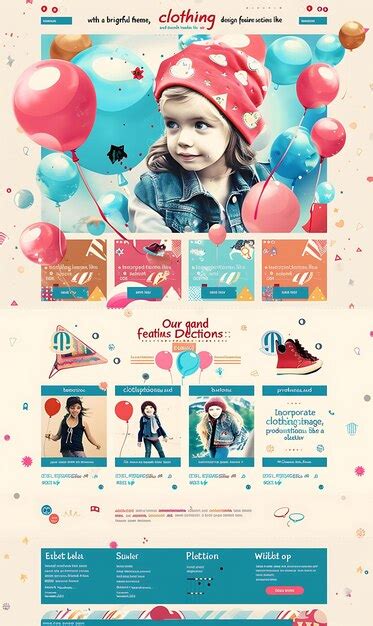 Playful Layout Web With Balloon Animation Effect Whimsical W Figma Effect Layout Concept Poster