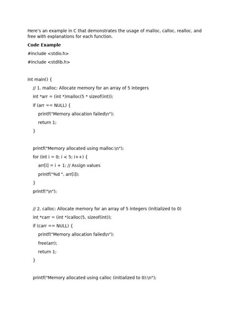 Dynamic Memory Allocation Pdf Computer Engineering Operating
