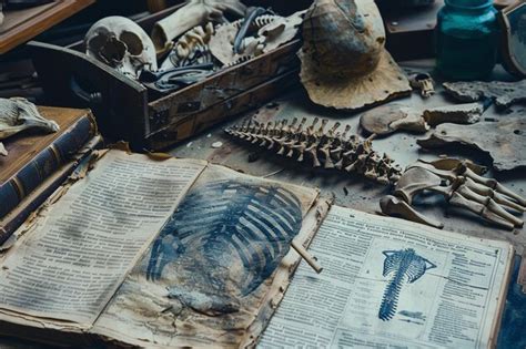examining fossil records ar generative ai premium ai generated image